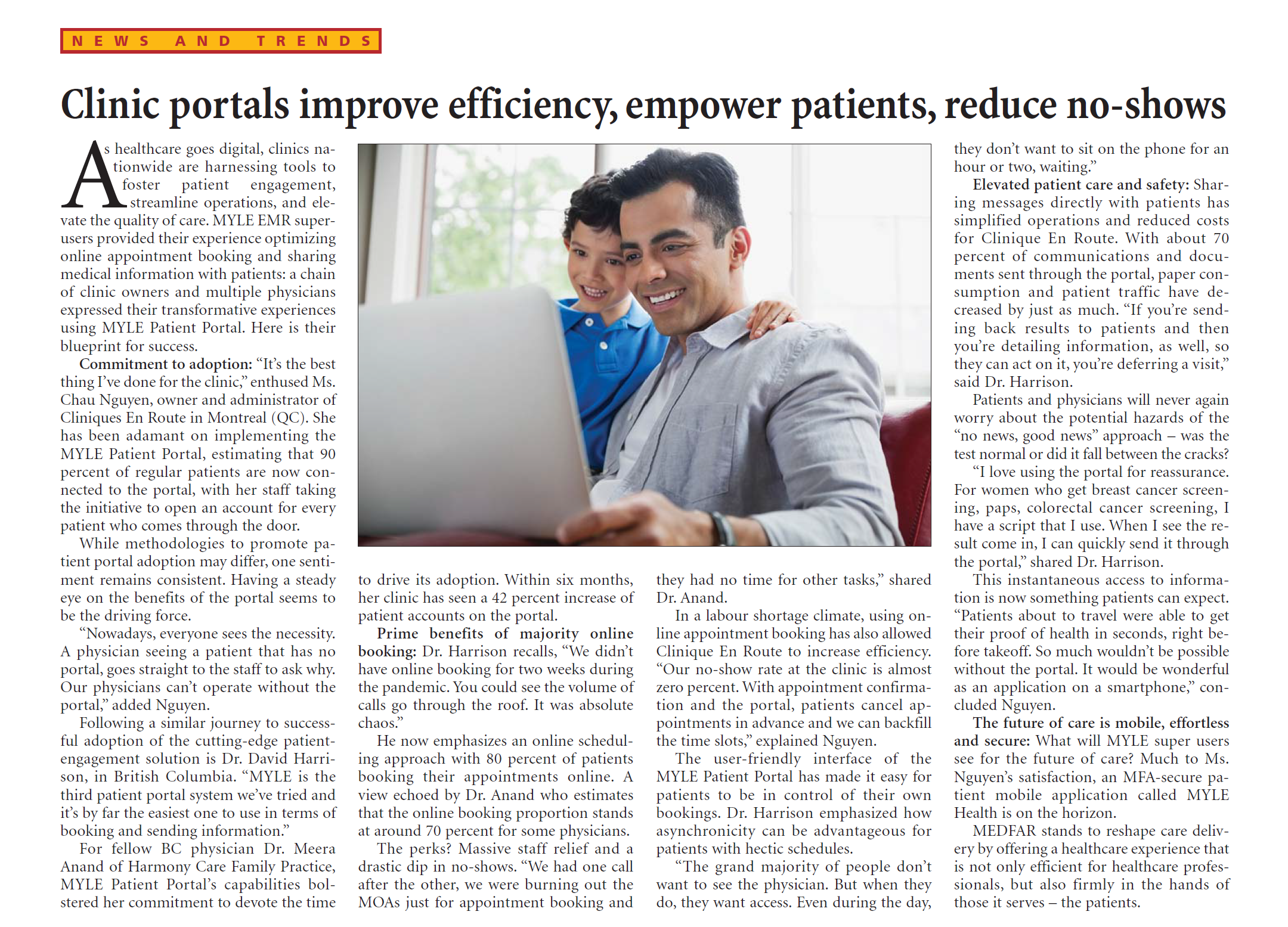 Clinic portals improve efficiency, empower patients, reduce no-shows - MEDFAR Solutions Cliniques